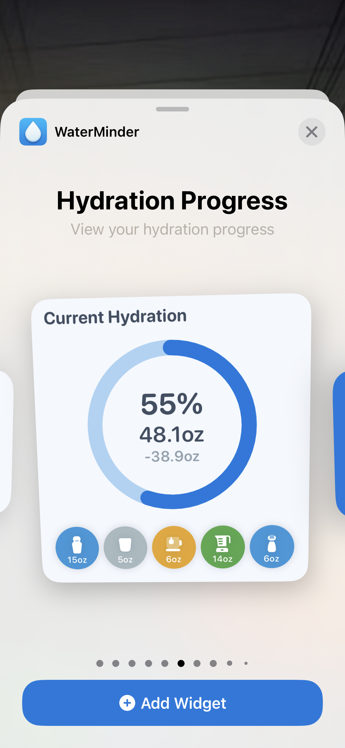 Adding WaterMinder Widgets to Your Home Screen – Funn Media Support